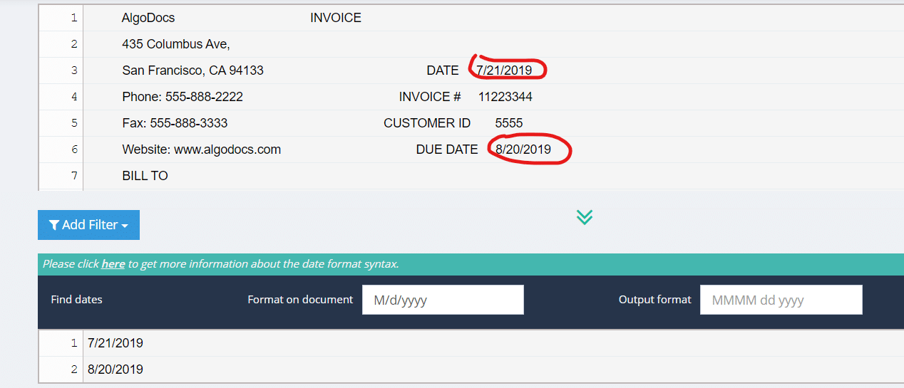 How To Extract Dates From A Document In Different Formats Algodocs